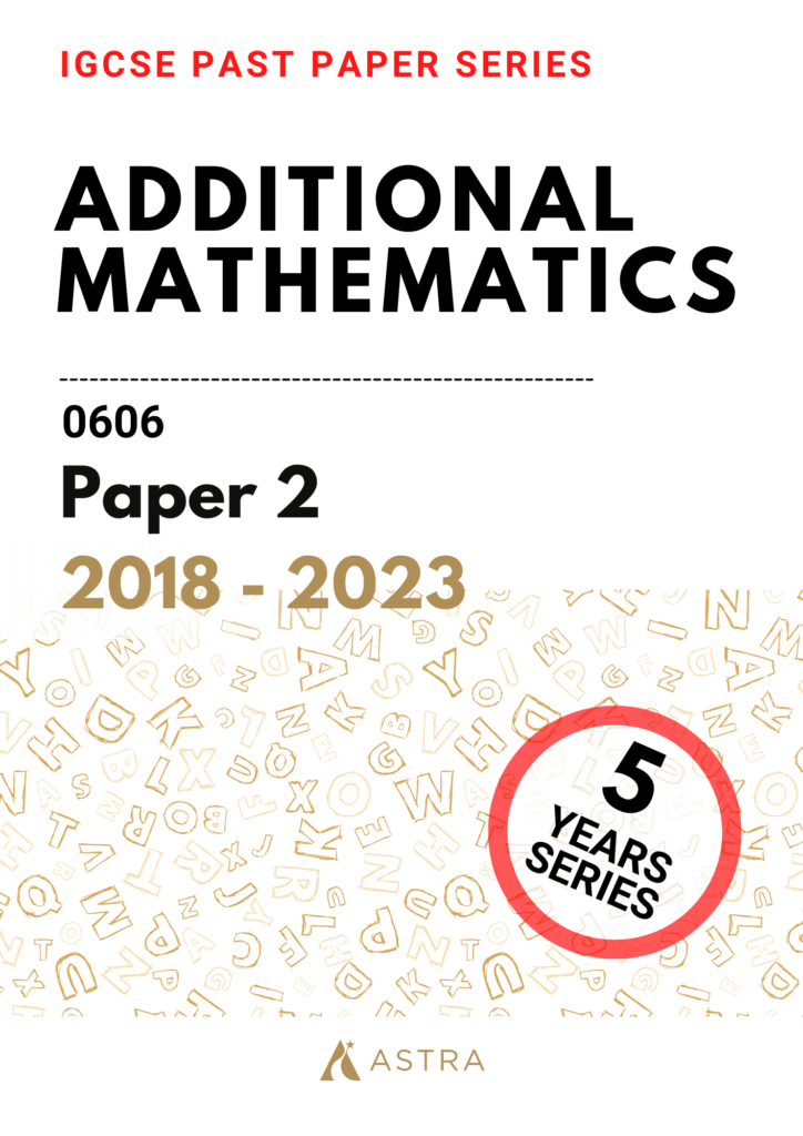 Cambridge IGCSE 0606 Additional Mathematics Paper 1 Variant 2 only ...